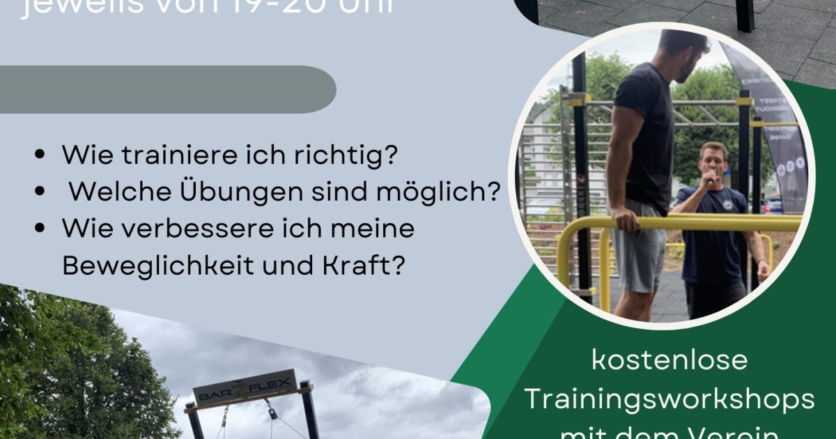 Calisthenics Trainingsworkshops für ALLE – mit Trainer! – Gemeinde ...